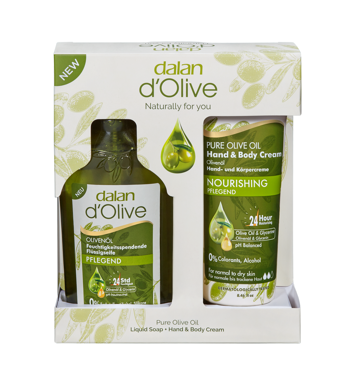 Dalan D’Olive Hand Wash & Moisturizer Gift Pack ( 300ml+250ml):d'Olive ...